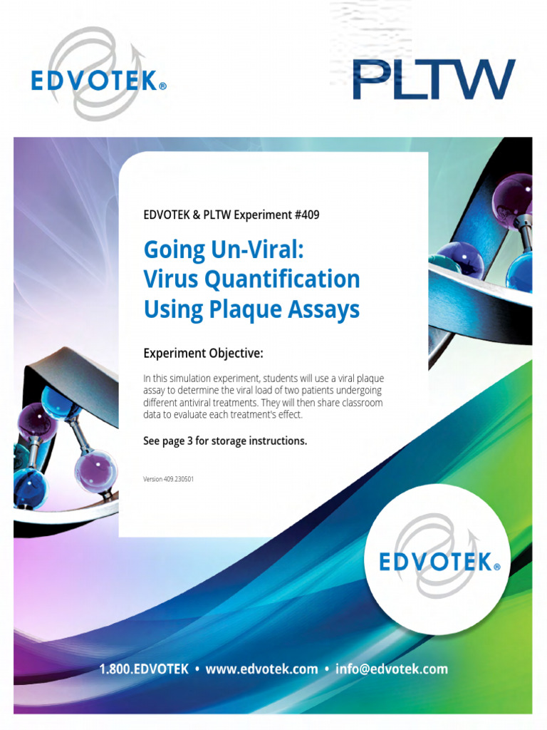 409 Edvotek Going Un-Viral Lab Manual Teacher | PDF | Virus | Antiviral ...