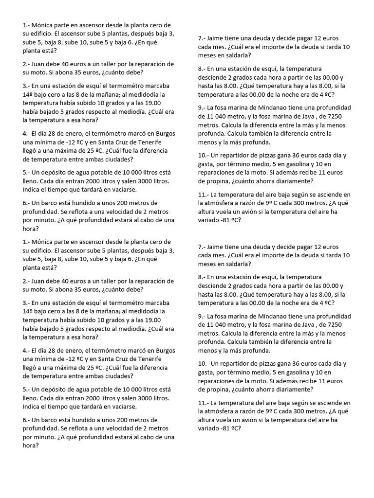 Problemas Enteros | PDF