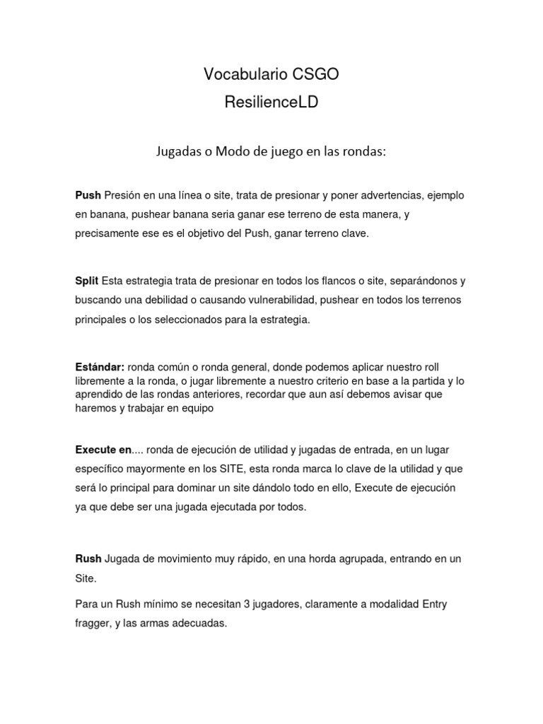 Entendimiento CSGO | PDF