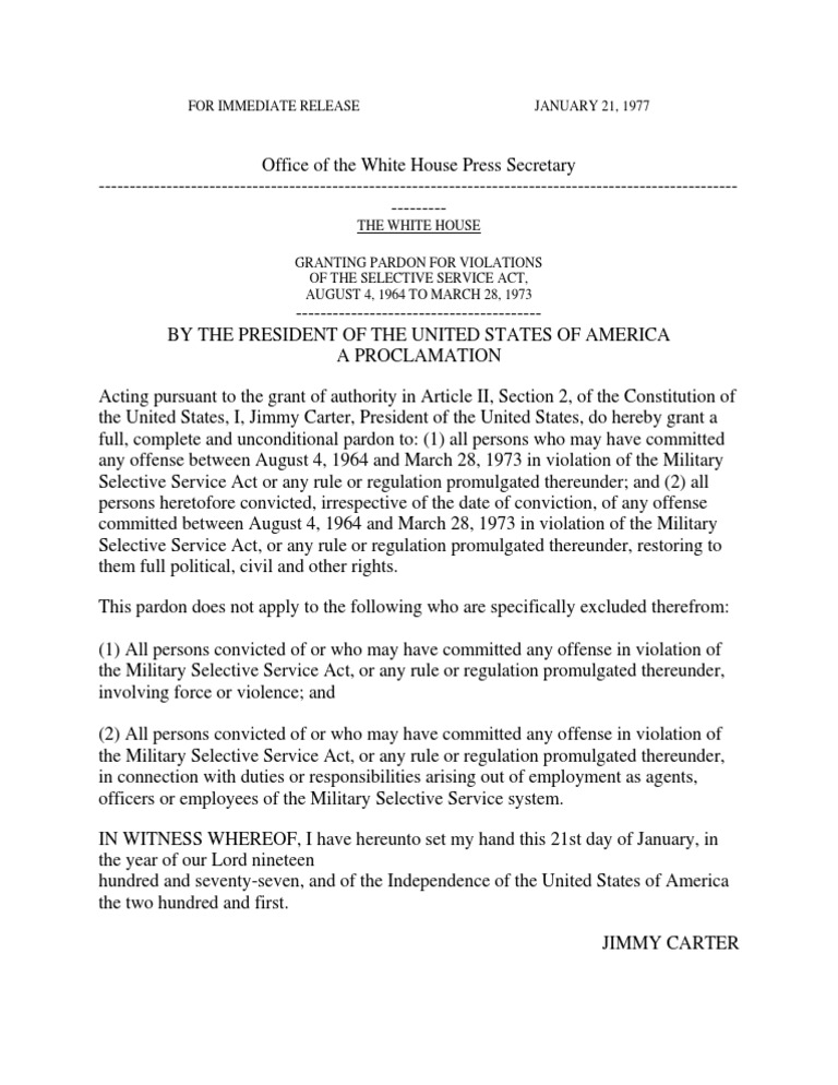 Presidential Proclamation 4483 | PDF