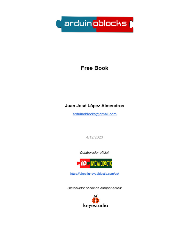 Arduinoblocks FreeBook - ES | PDF | Arduino | Corriente eléctrica