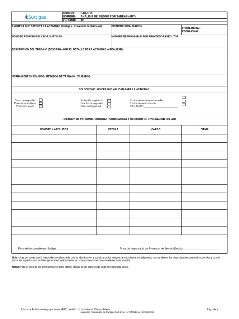Formato Ats Surtigas | PDF
