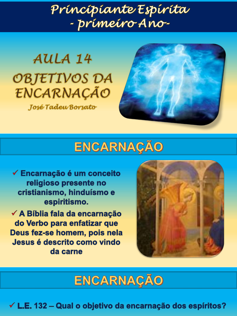 Aula 14 Objetivos Da Encarnacao 2024 | PDF