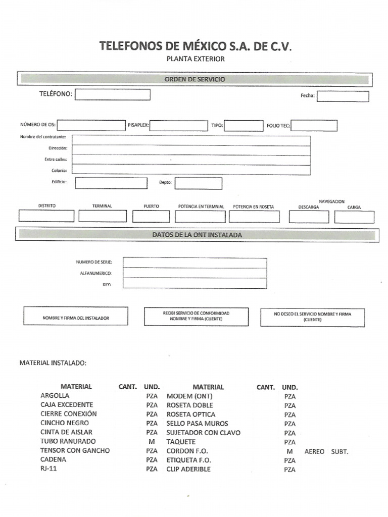 Formato de Llenado f.o | PDF