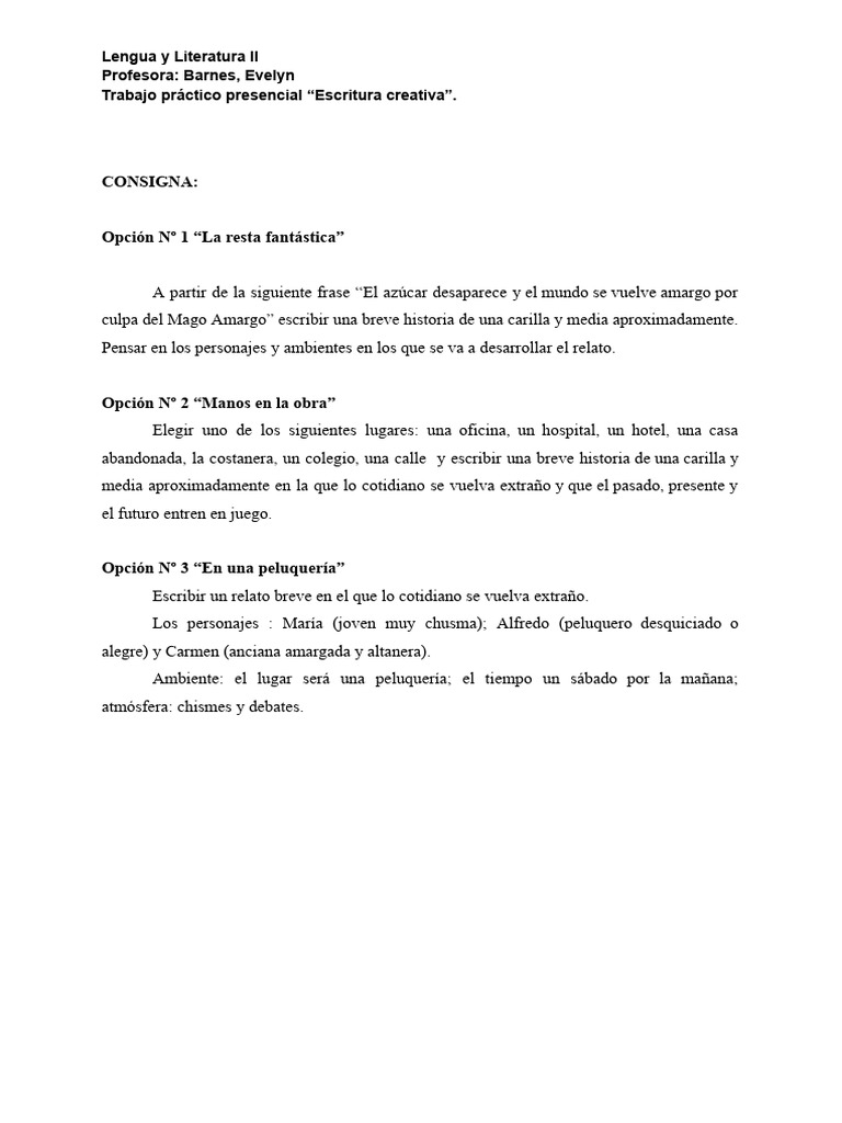 Escritura Creativa: Historias Fantásticas | PDF | Ficción general