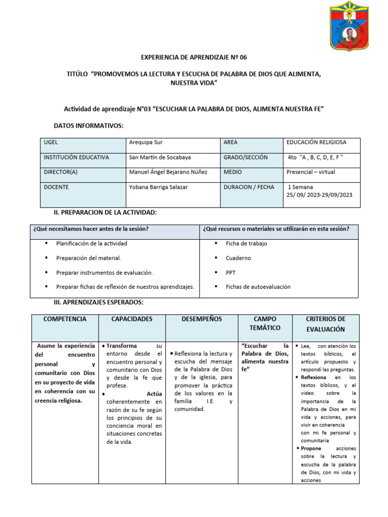 Actividad #3 para Cuarto de La Eda 6 | PDF | Crecimiento personal y profesional