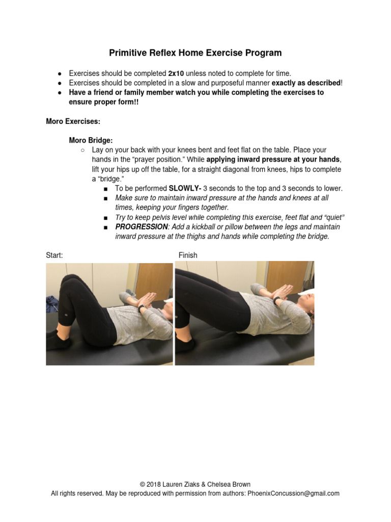 Primitive Reflex Exercises Low Level | PDF | Hand | Anatomical Terms Of ...