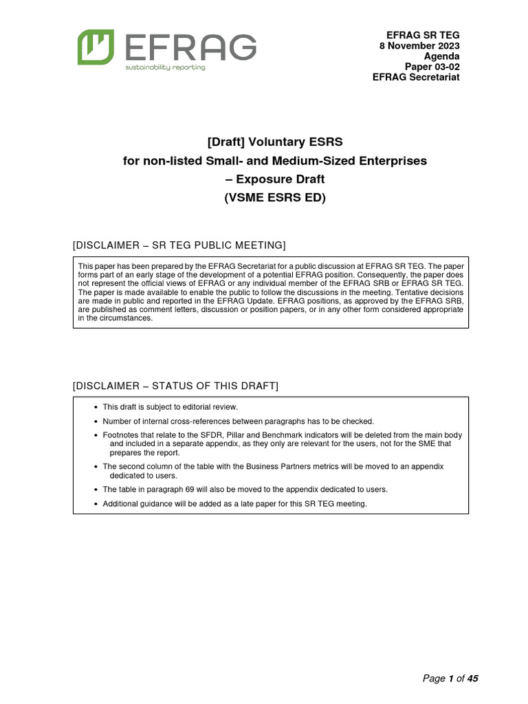 Voluntary Reporting Draft Guide | PDF | Sustainability | Employment