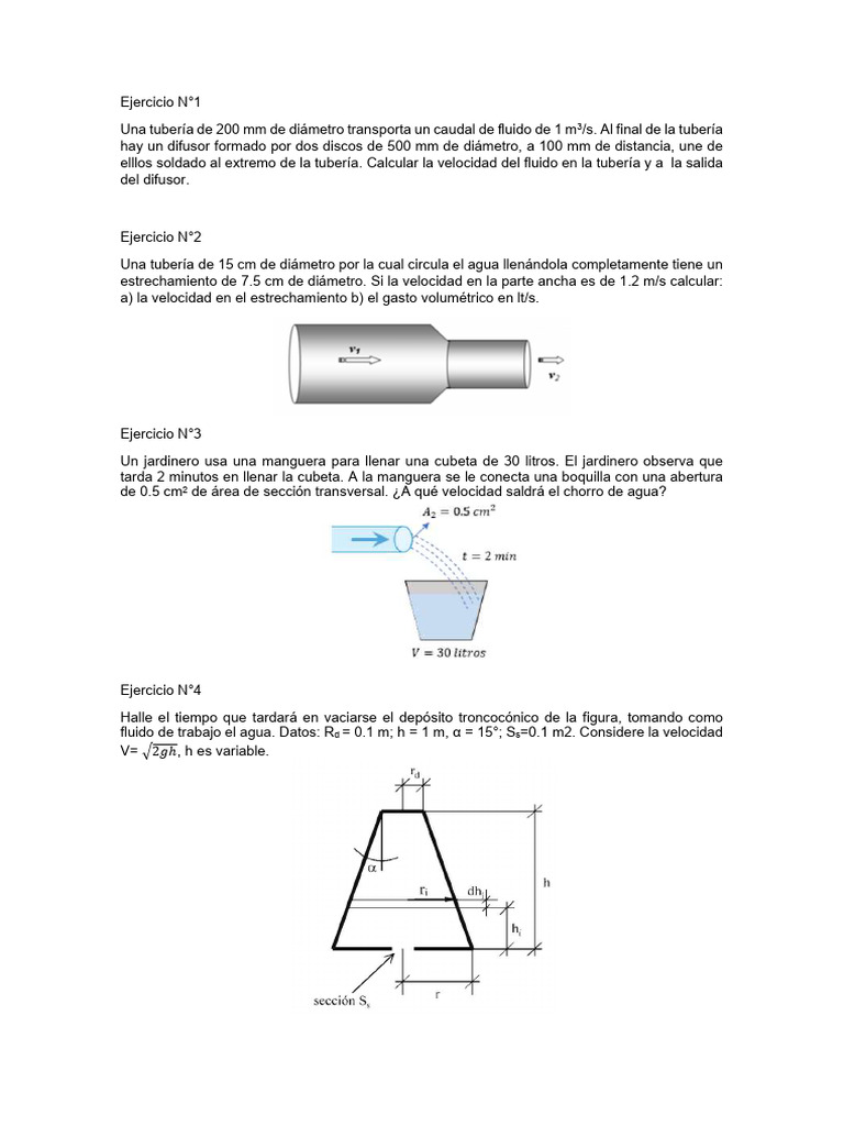 Ejercicios para 3ra Práctica Calificada V2 | PDF | Descarga (hidrología) | Cantidades fisicas