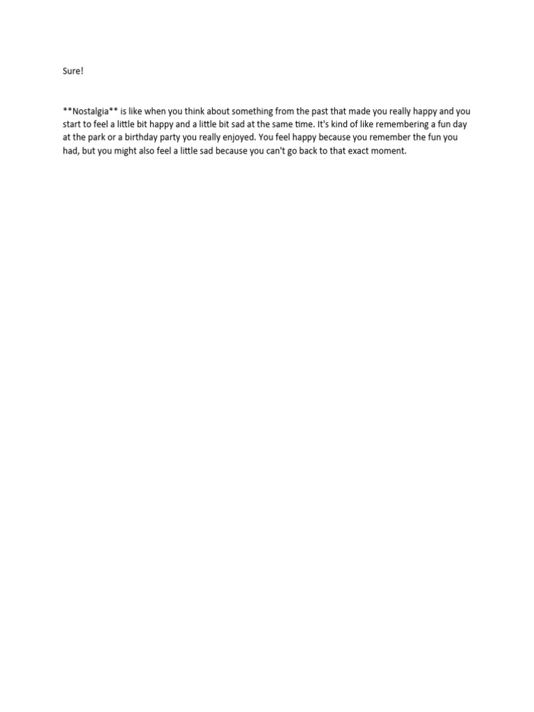 Understanding Nostalgia Emotions | PDF