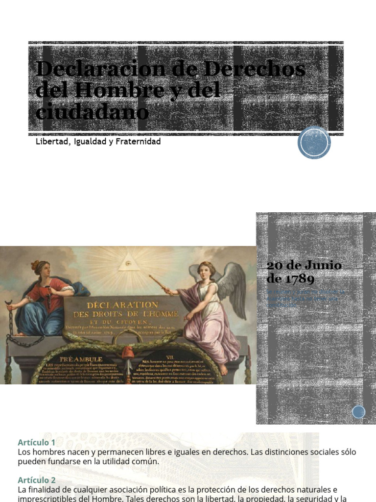 Declaracion de Derechos Del Hombre y Del Ciudadano | PDF | Derechos ...