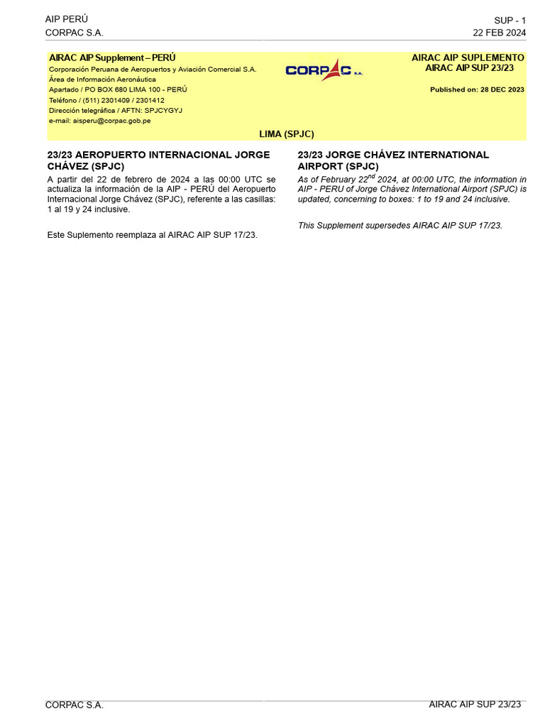 Airac Sup 23-2023 | PDF