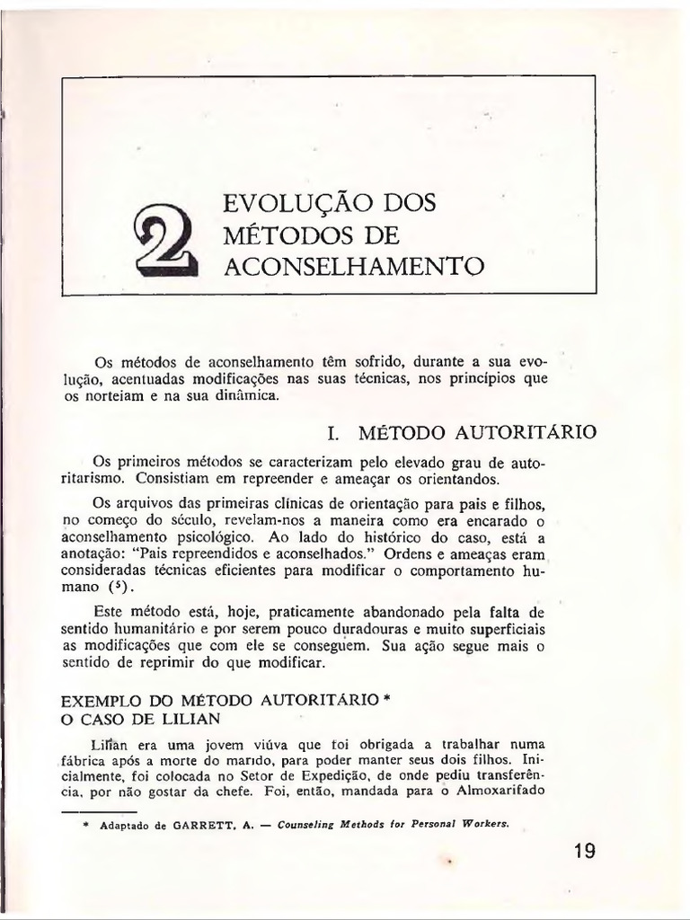 Cap. 2 - Evolução Dos Metodos de Aconselhamento | PDF | Psicoterapia ... Cap. 2 - Evolução Dos Metodos de Aconselhamento | PDF | Psicoterapia ...