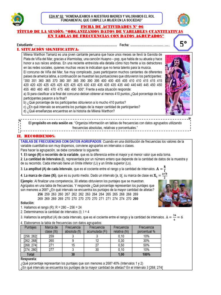 Solucion Ficha 6 - 5to - Eda2 | PDF