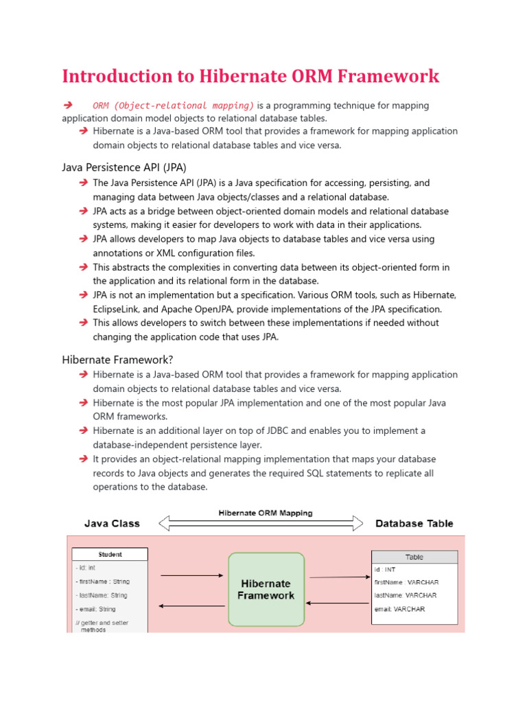 Introduction to Hibernate ORM Framework | Download Free PDF | Databases ... Introduction to Hibernate ORM Framework | Download Free PDF | Databases ...