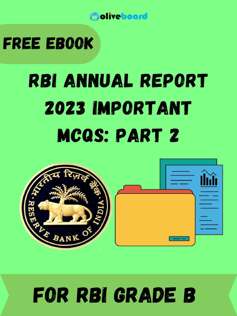 RBI Annual Report 2023 MCQs Part 2 | PDF | Reserve Bank Of India ...