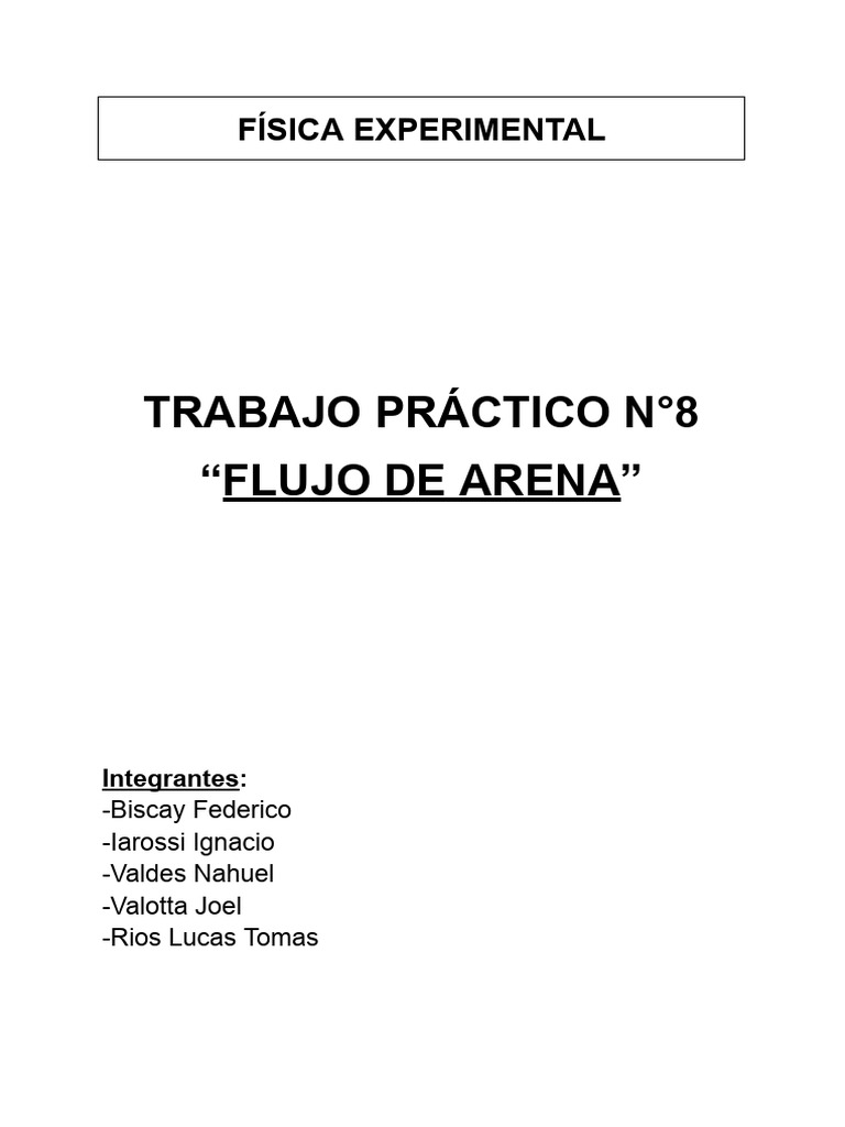 Trabajo Practico N°8 | PDF | Masa | Física