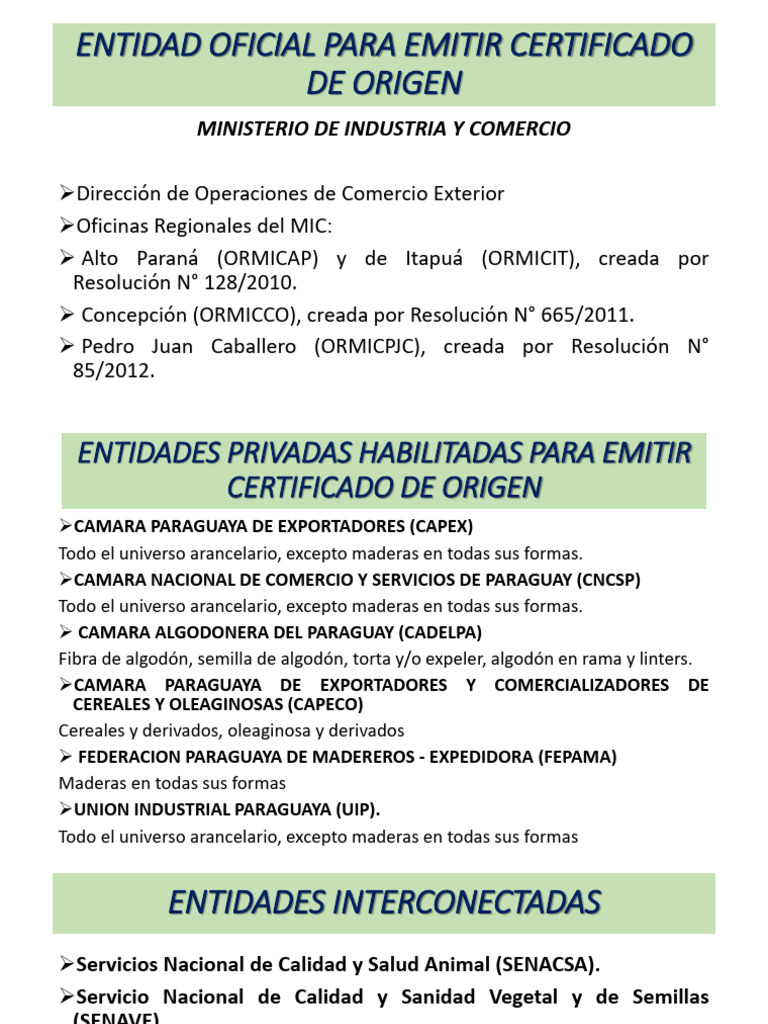 Exposicion CERTIFICADO DE ORIGEN PARA LA EXPORTACION Presentacion 2 | Descargar gratis PDF ...