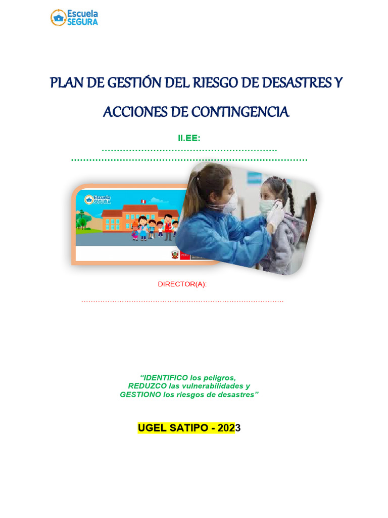 Modelo de Plan GRD y Acciones de Contingencia Iiee-2023 | PDF | Radiación | Relámpago