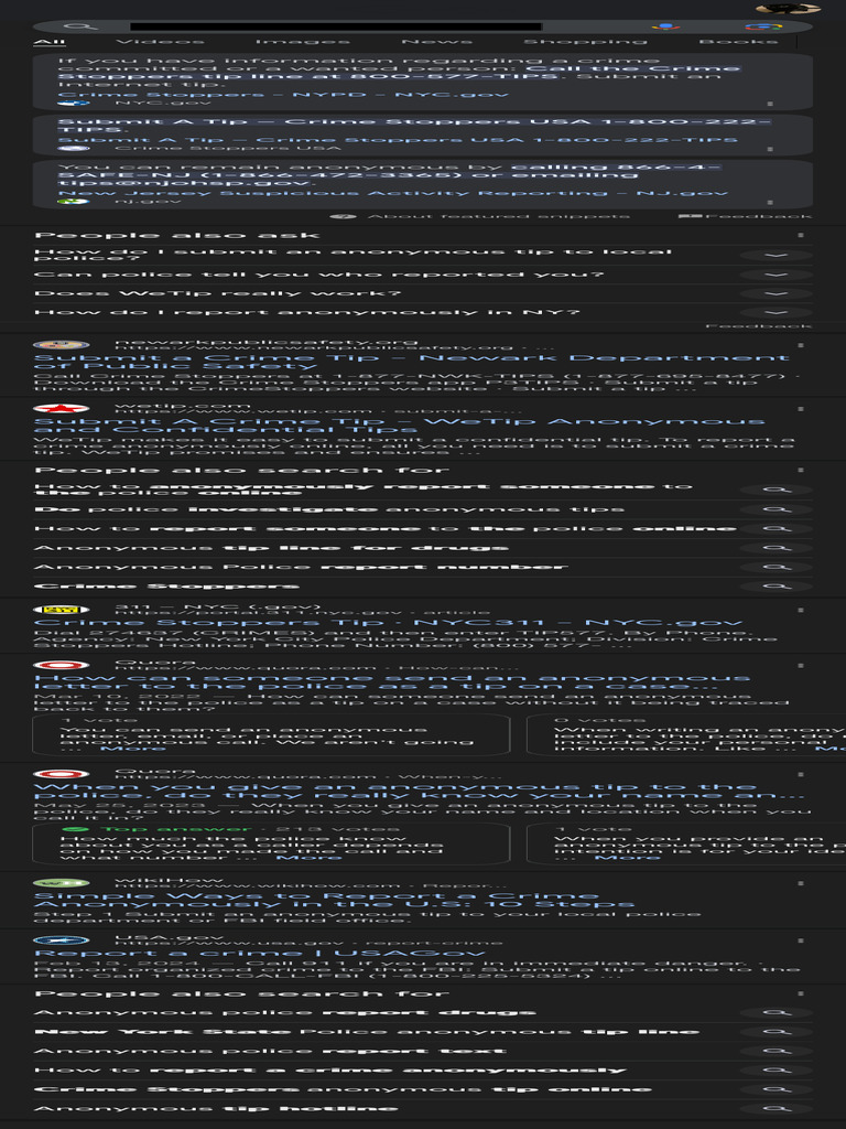 how to send anonymous tips to police - Google Search | PDF | Crimes ...