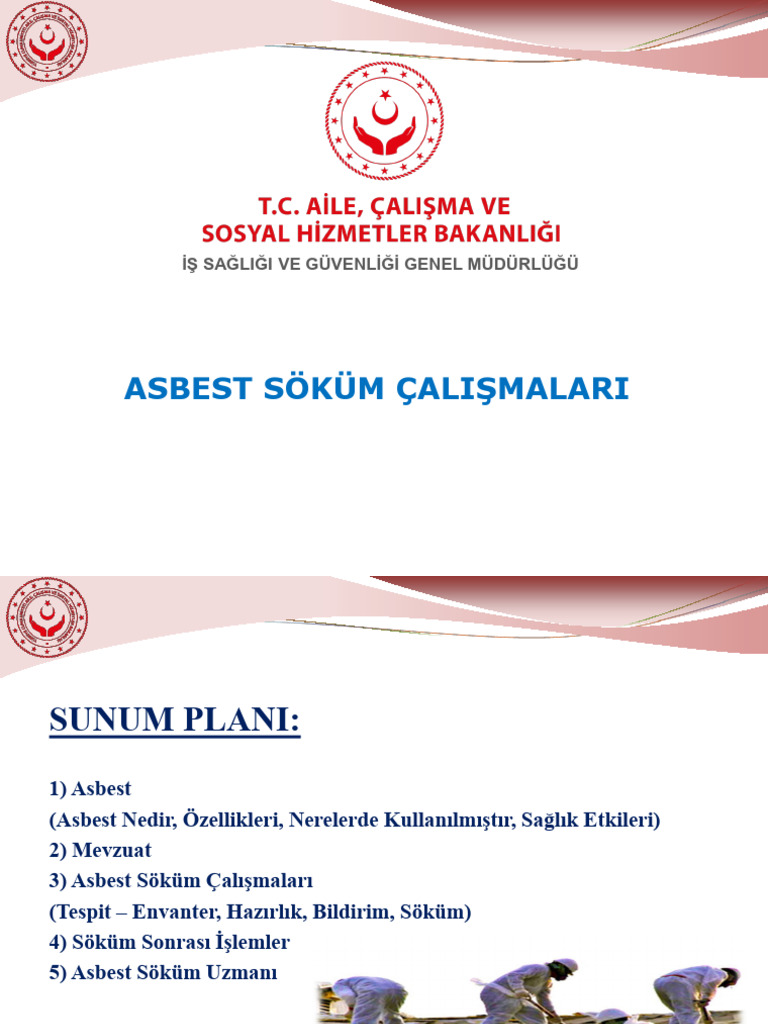 Asbest - Sokum Çalışmaları Sunum | PDF