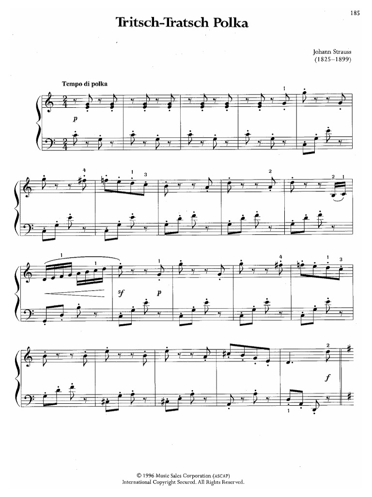 Tritsch-Tratsch Polka, Strauss | PDF