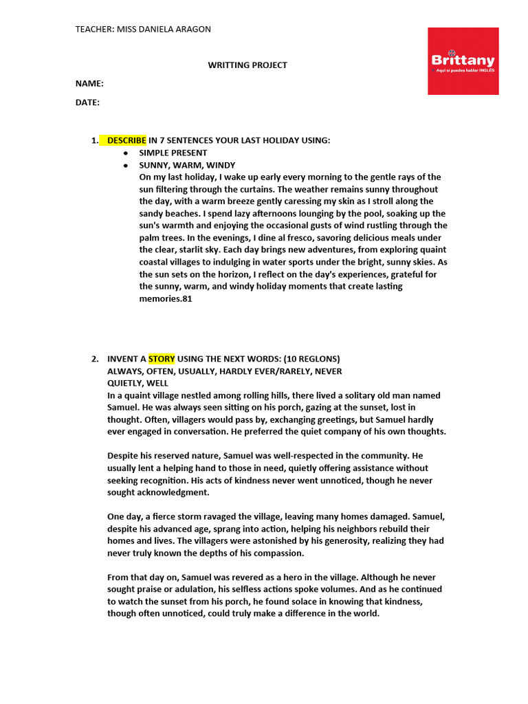 E1 Writting Project Final Exam | PDF | Earth Sciences
