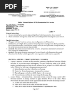 HND Past Questions and Answers 2018 | PDF