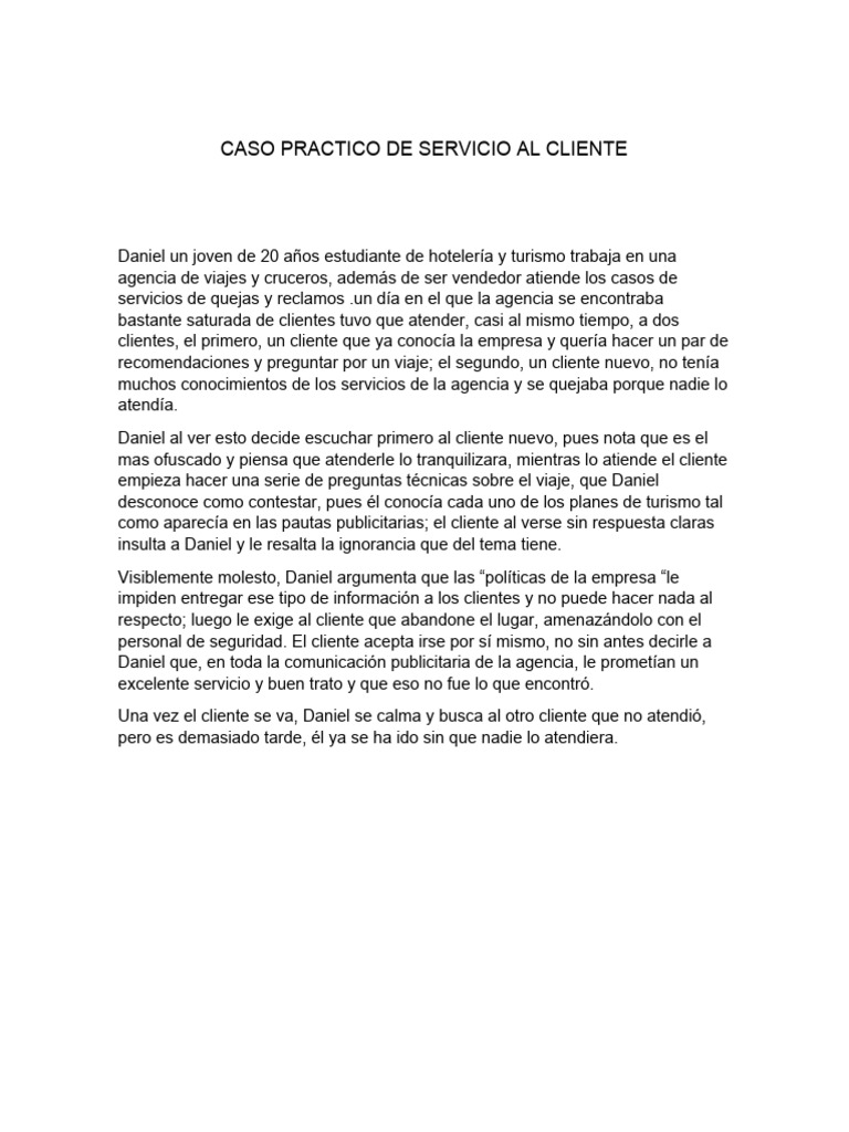 Yeison Gomez Servicio Al Cliente Taller 1 . | PDF | Servicio al Cliente