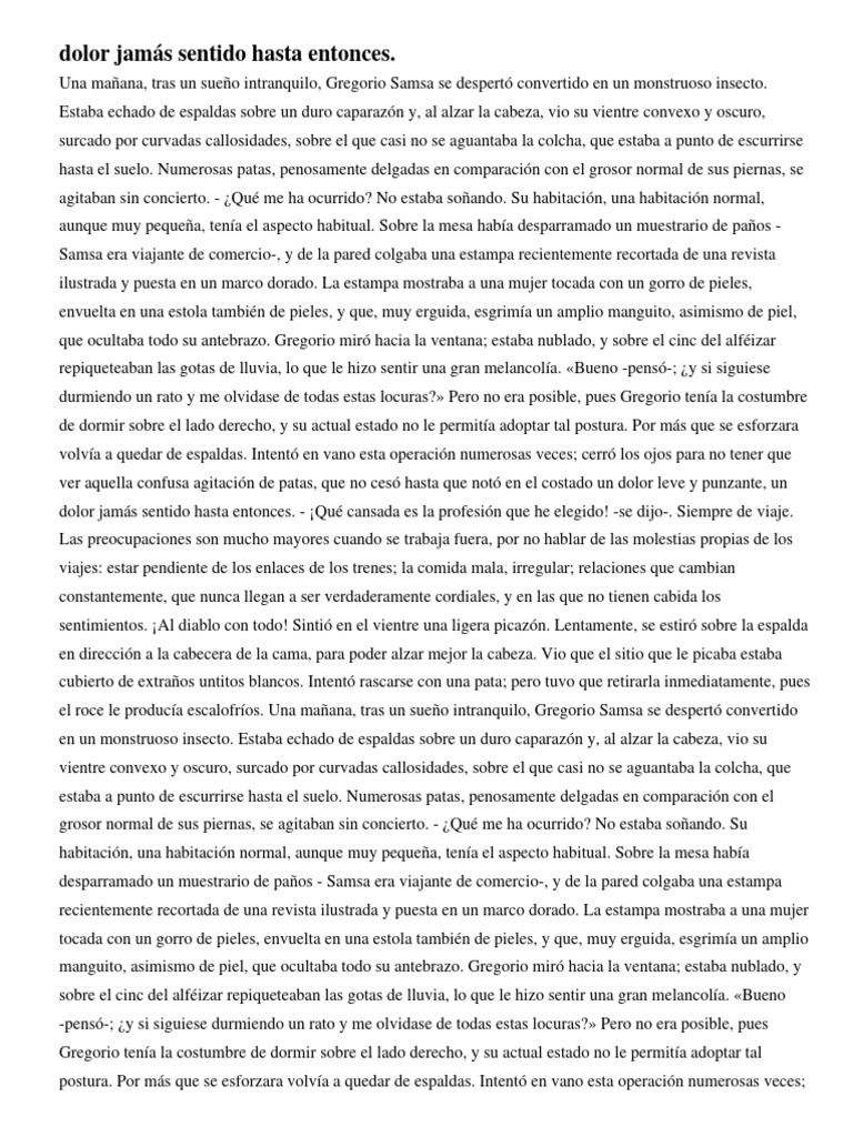 Dolor Jamás Sentido Hasta Entonces | PDF