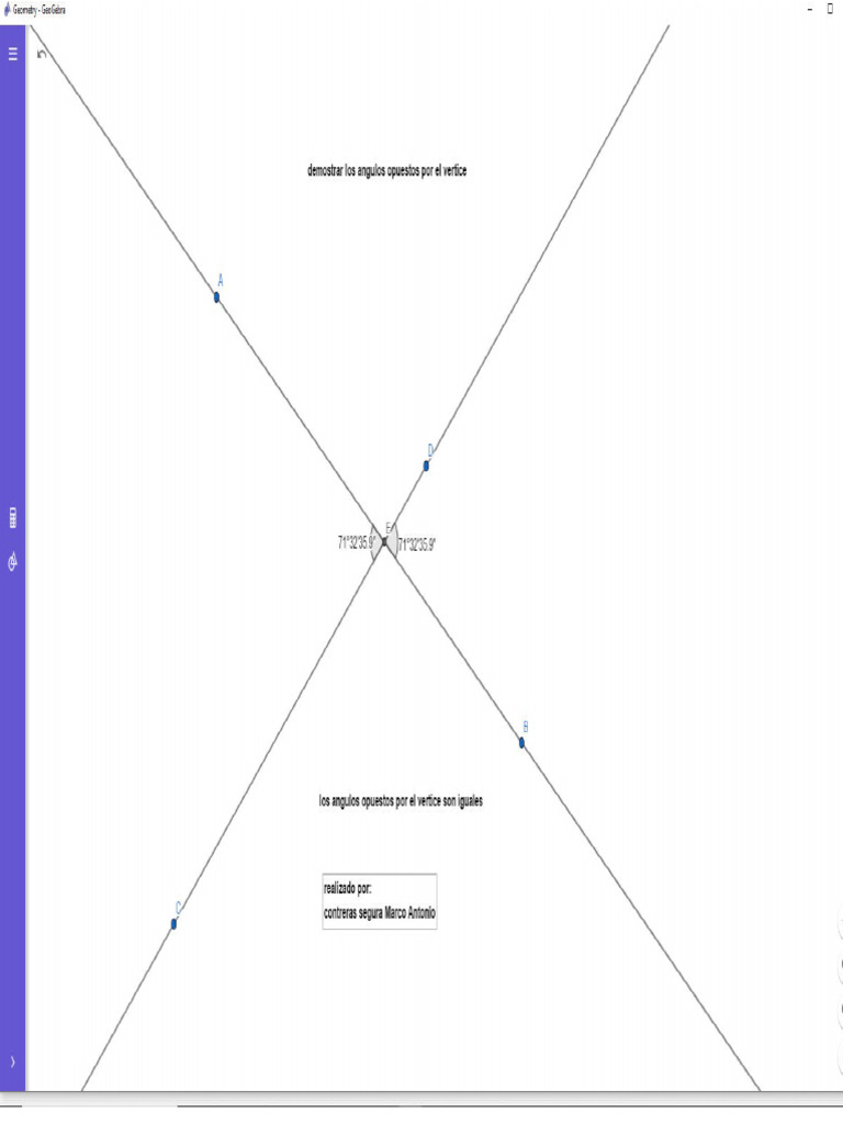 Demostrar Los Angulos Opuestos Del Vertice | PDF