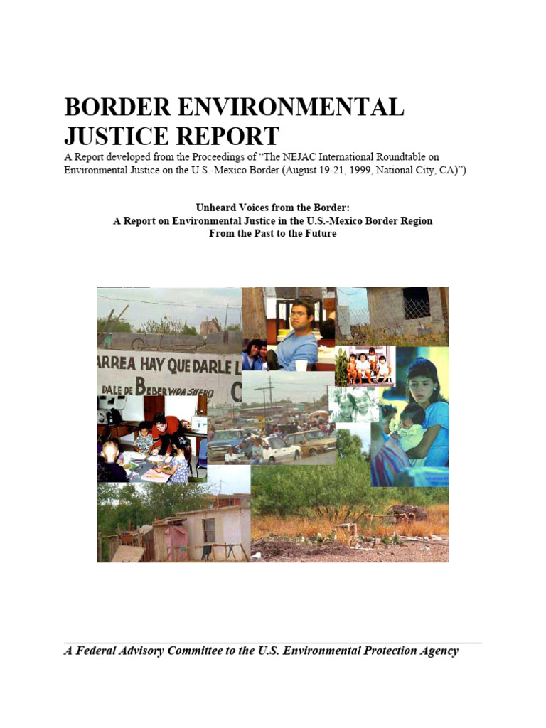 Border Environmental Justice Report | PDF | United States Environmental ...