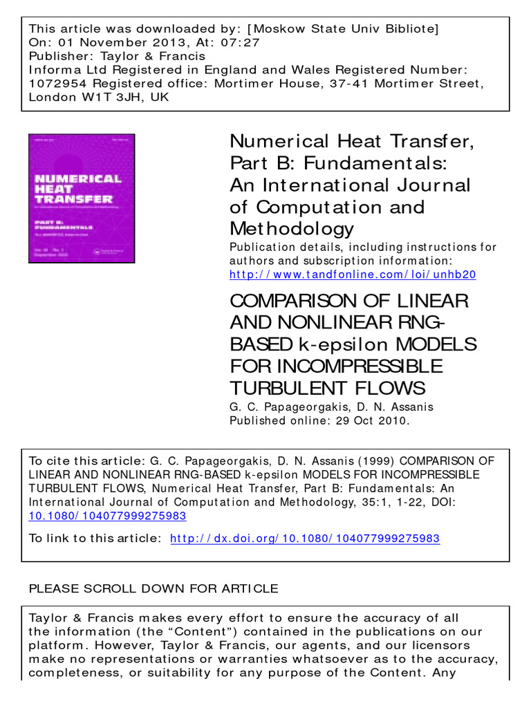 Numerical Heat Transfer | PDF | Fluid Dynamics | Viscosity