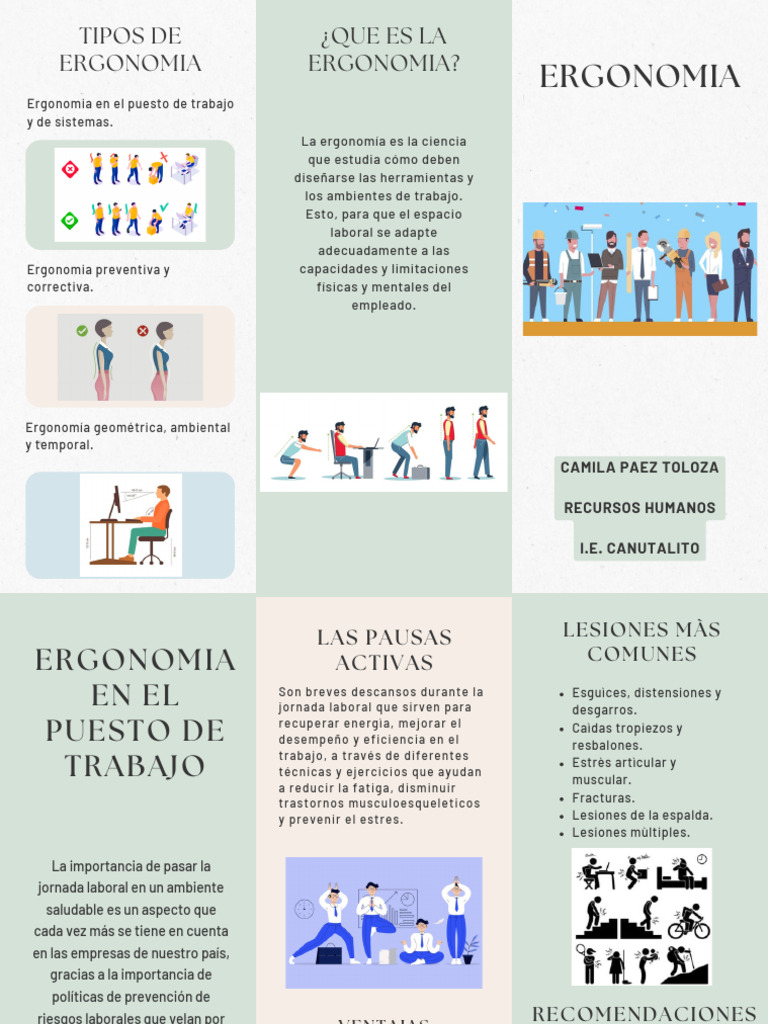 Folleto Ergonomía | PDF | Factores humanos y ergonomía | Estrés (biología)