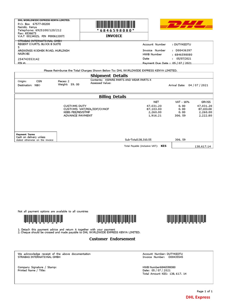 Strabag Kenya Invoice Details | PDF | Payments | Receipt