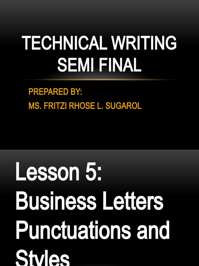 Technical Writing Semi | PDF | Résumé | Punctuation