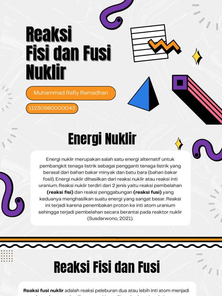 Reaksi Fisi Dan Fusi | PDF | Sains & Matematika