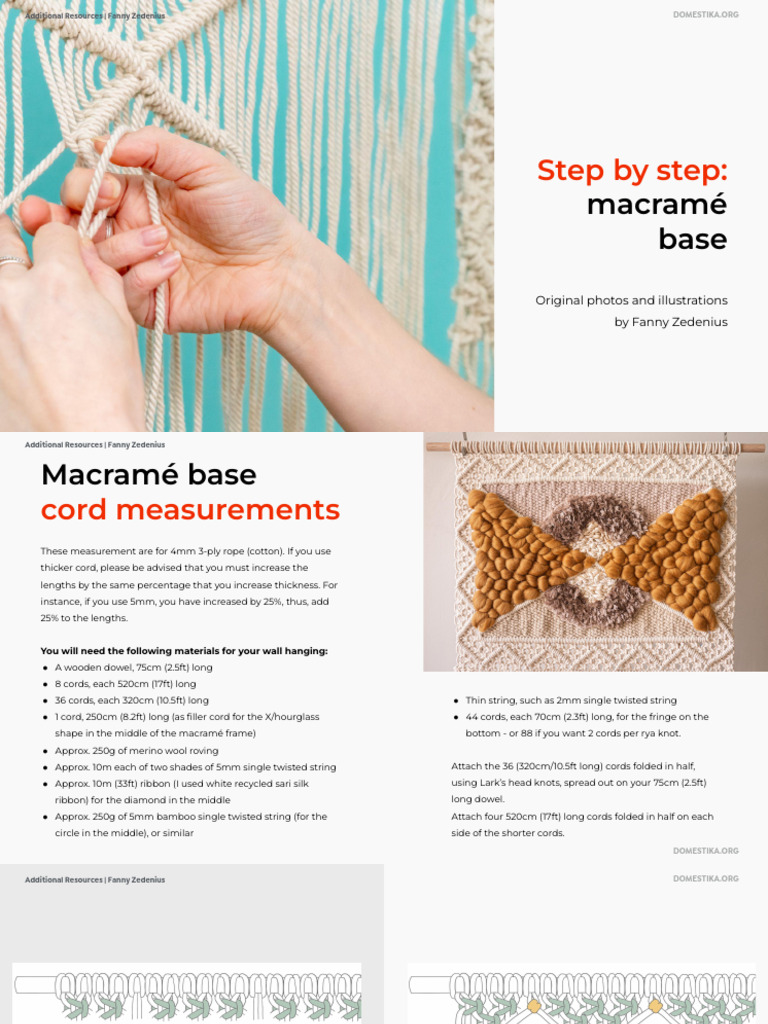 U4_01 (Step by step Macramé base) | PDF | Knot
