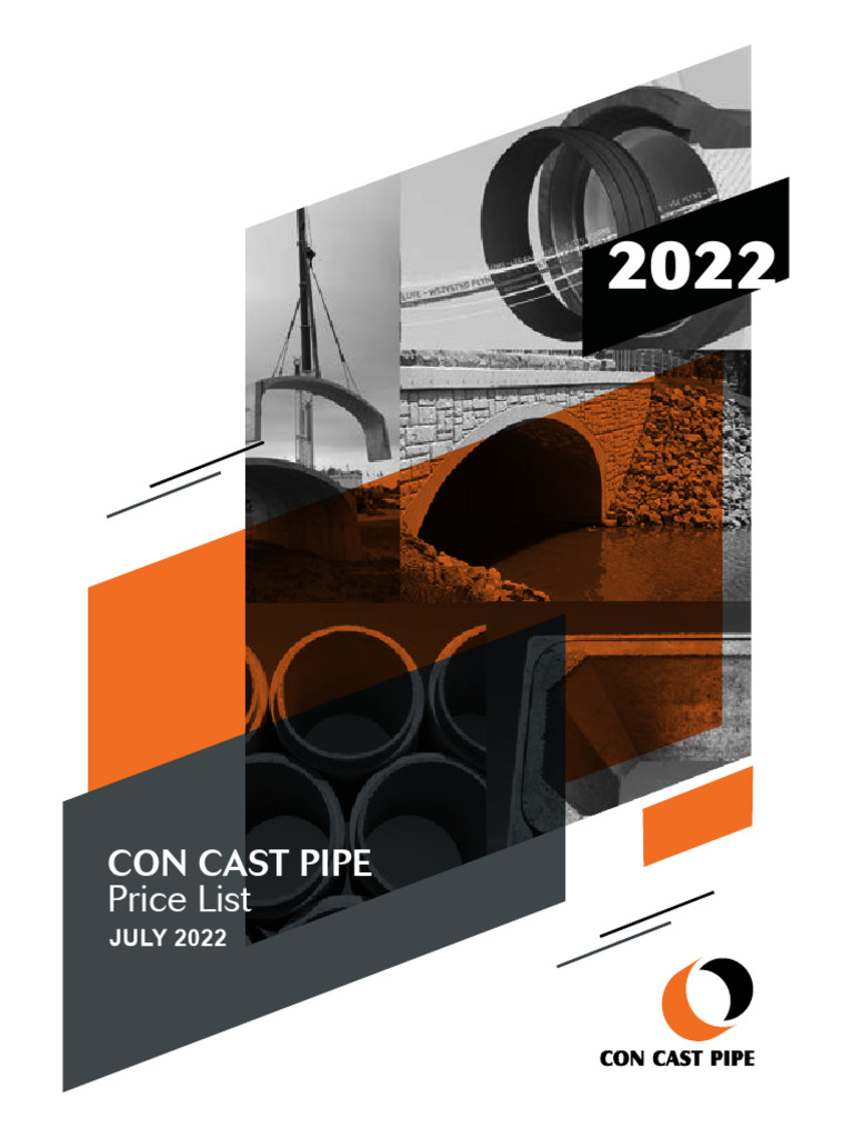 Con Cast Pipe Price List July 2022 | PDF | Pipe (Fluid Conveyance)