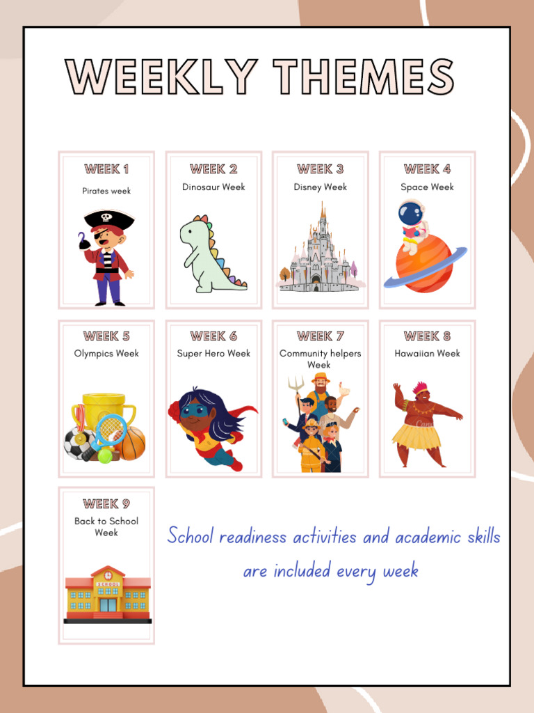 Weekly Theme Summer Camp 24 | PDF