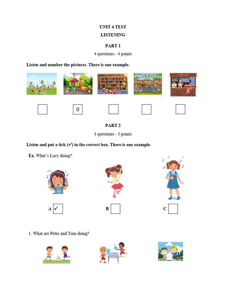 De KT Unit 4 Tieng Anh 4 I Learn Smart Start PDF