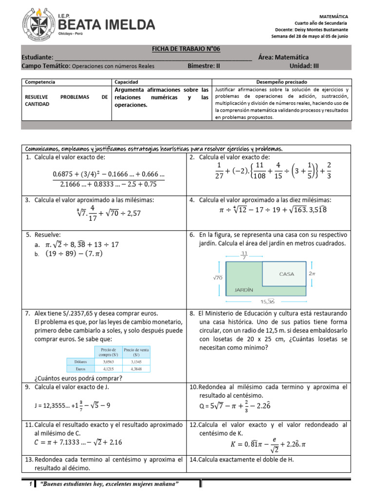 Valor exacto de la diagonal en papel bond | PDF | Matemáticas ...