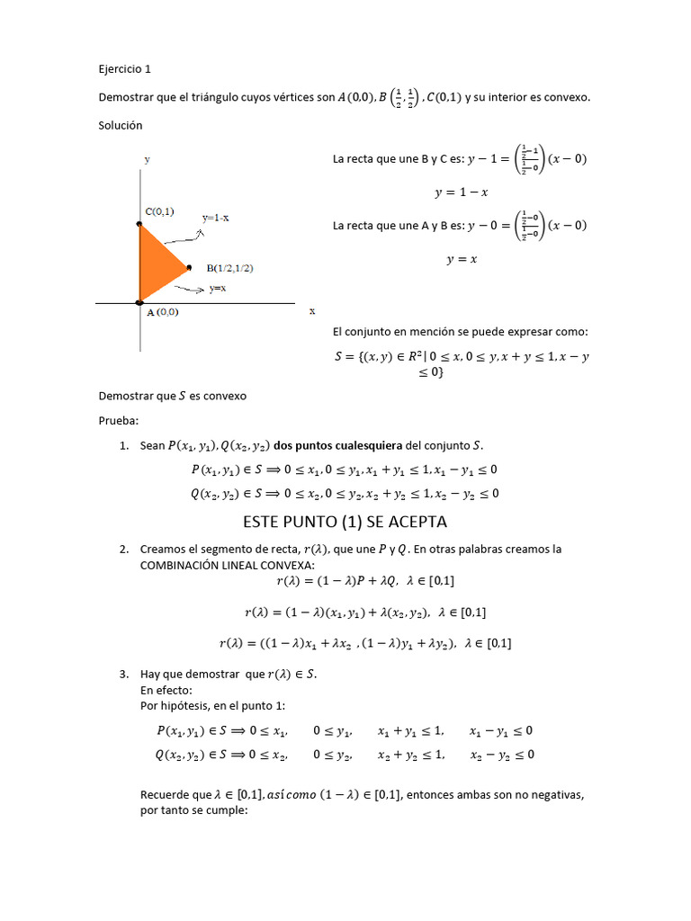 Conjuntos convexos_Demostraciones | PDF | Conjunto convexo | Geometría