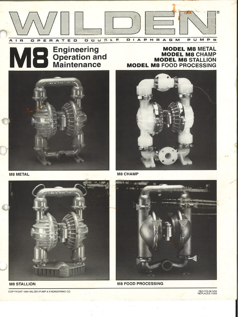 Wilden M8 Diaphragm Pump Manual | PDF