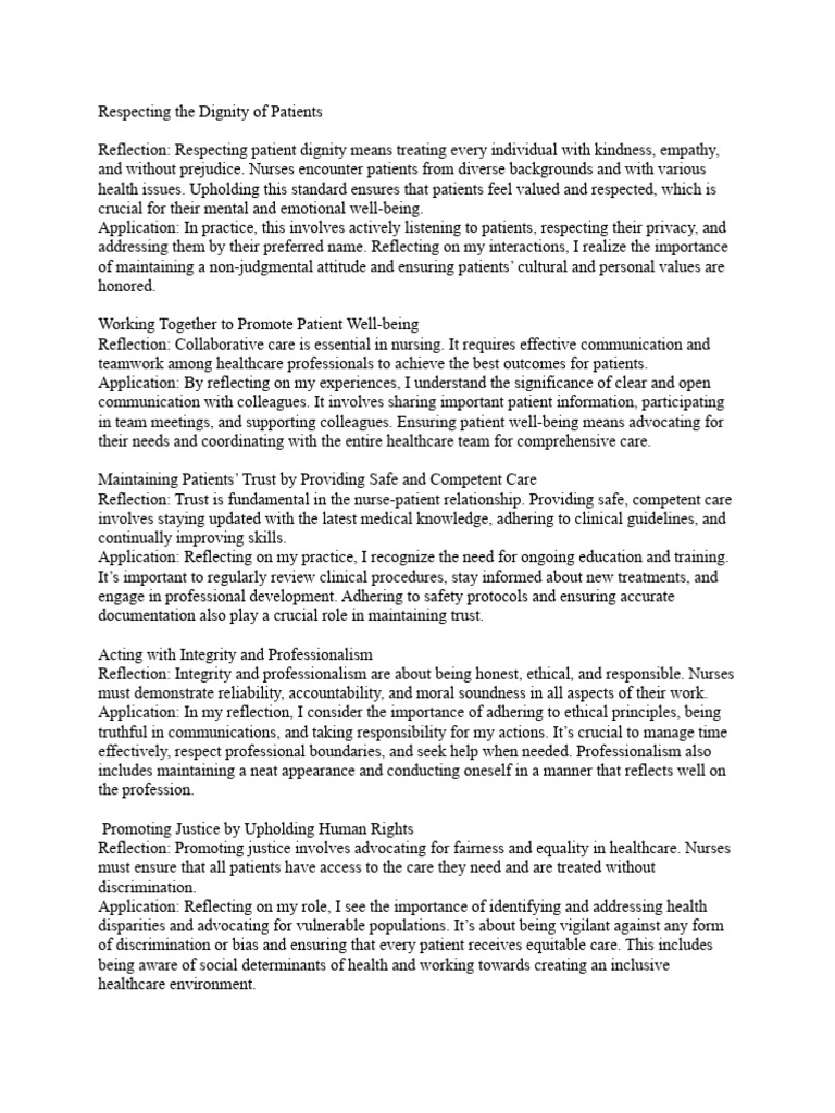 Respecting The Dignity of Patients | Download Free PDF | Patient | Nursing