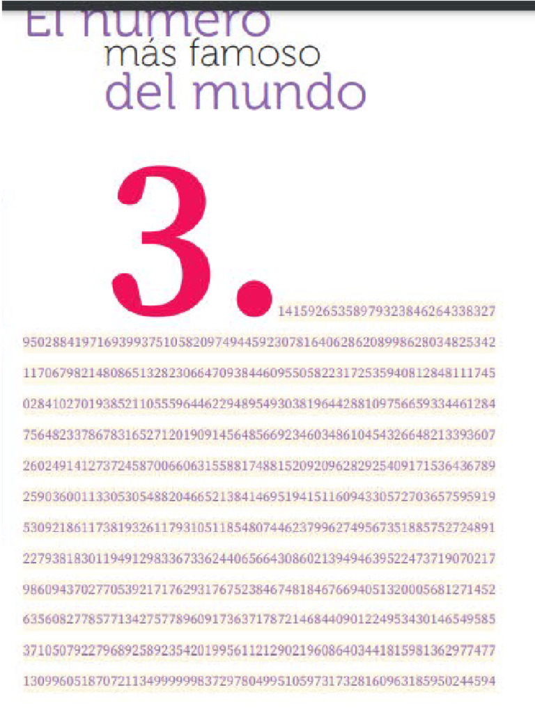 El Numero Mas Famoso Del Mundo | PDF