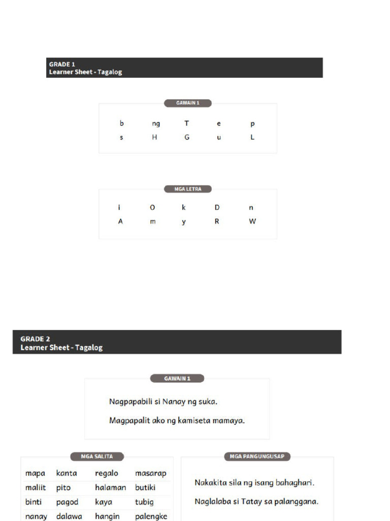 CRLA Tagalog Grades 1 3 | PDF