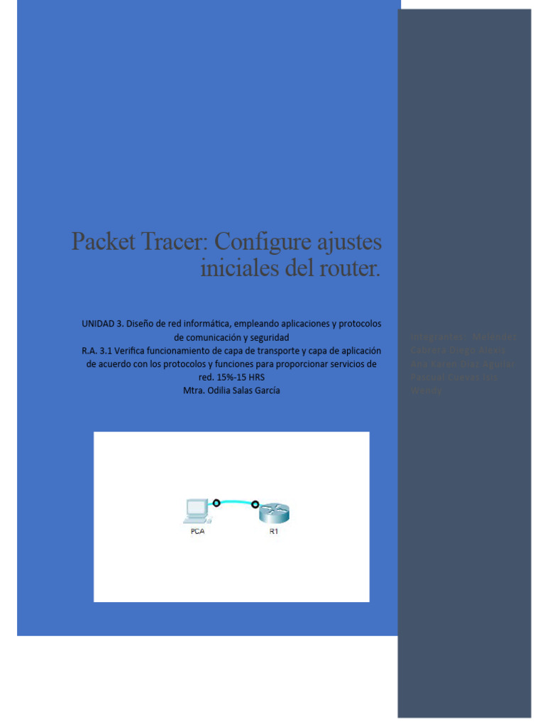 Packet Tracer | PDF | Contraseña | Interfaz de línea de comando