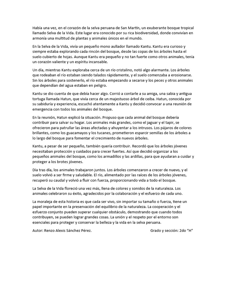 Cuento Comunicacion | PDF | Arboles | Los bosques