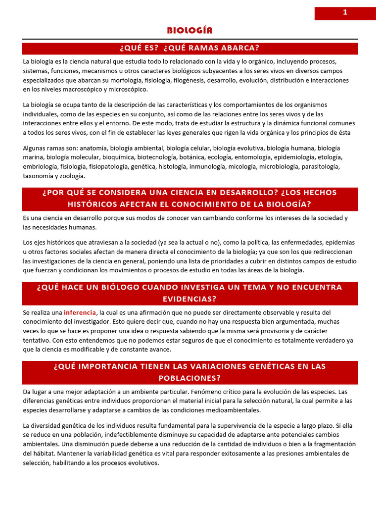 Final - Biología (Completo) | PDF | Biología | Aminoácidos